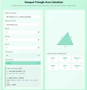 Triangle Area Calculator – SAS, ASA & AAS Formulas Explained